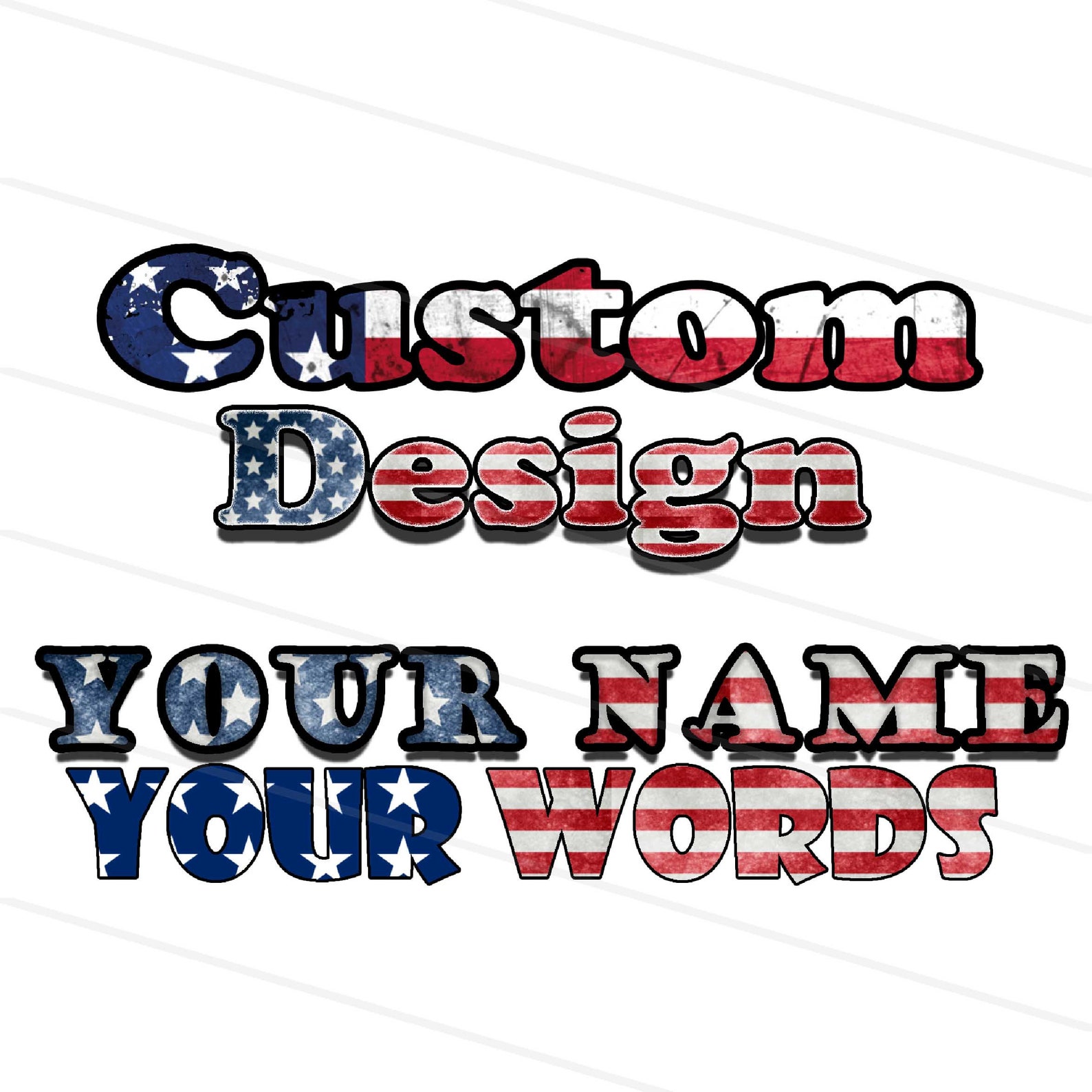 Custom America Names PNG for Sublimation Printable, Personalization ...