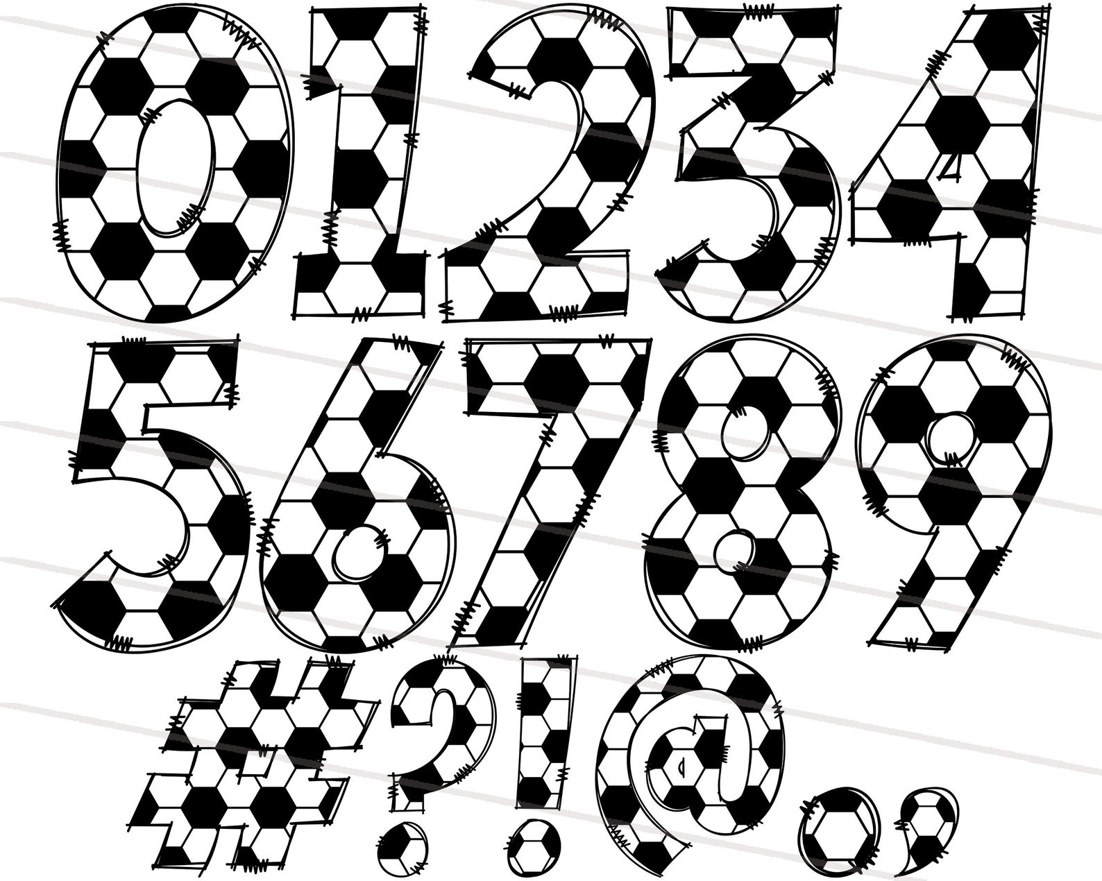 Soccer Doodle Letters PNG Soccer Pattern Alphabet Png Sports - Etsy