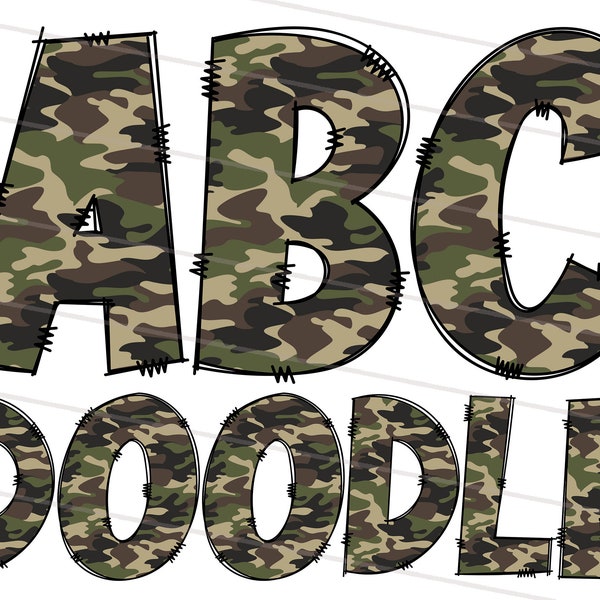 Camo Letters - Etsy