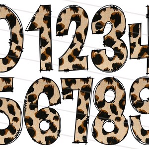 Lowercase Leopard Doodle Font Bundle PNG, Hand Drawn Cheetah Letter ...