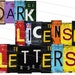 Digital Download, License Plate Dark Bundle of PNG Graphic Letters ...