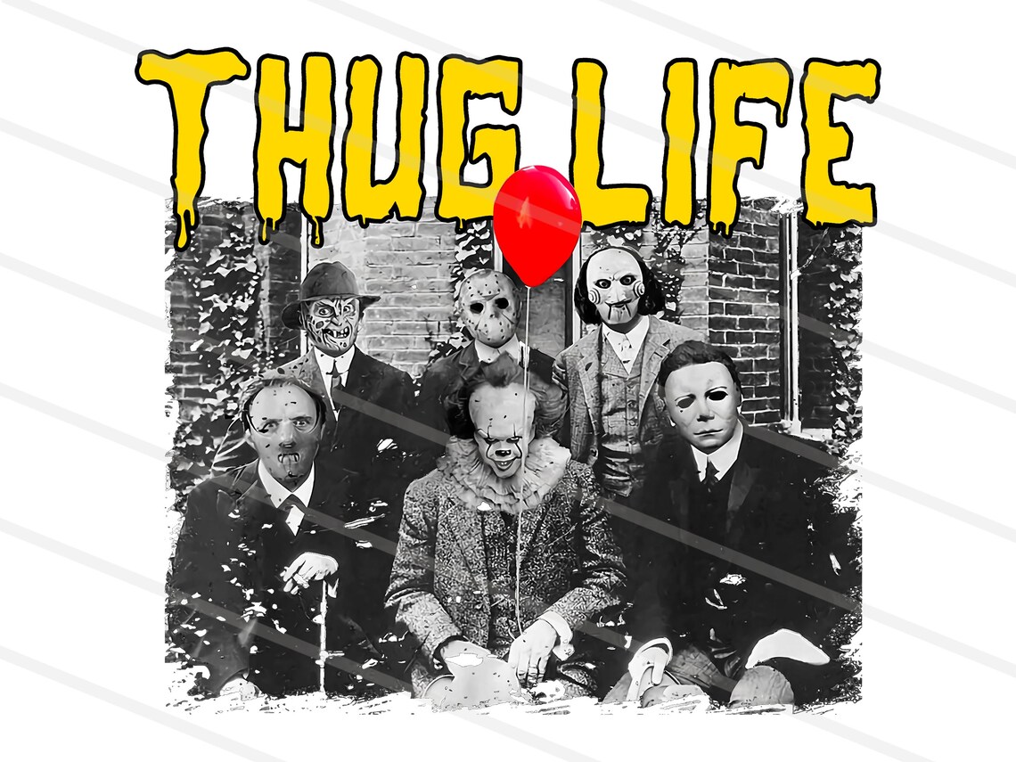 Halloween Thug Life Png, Retro Horror Friends Png, Thug Life Png ...