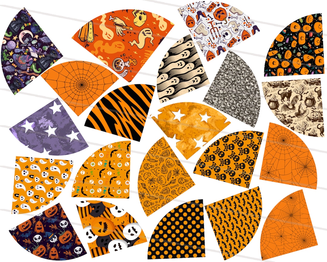 25X Halloween Sleeve PNG Bundle, Spooky Patches Sublimation Design ...