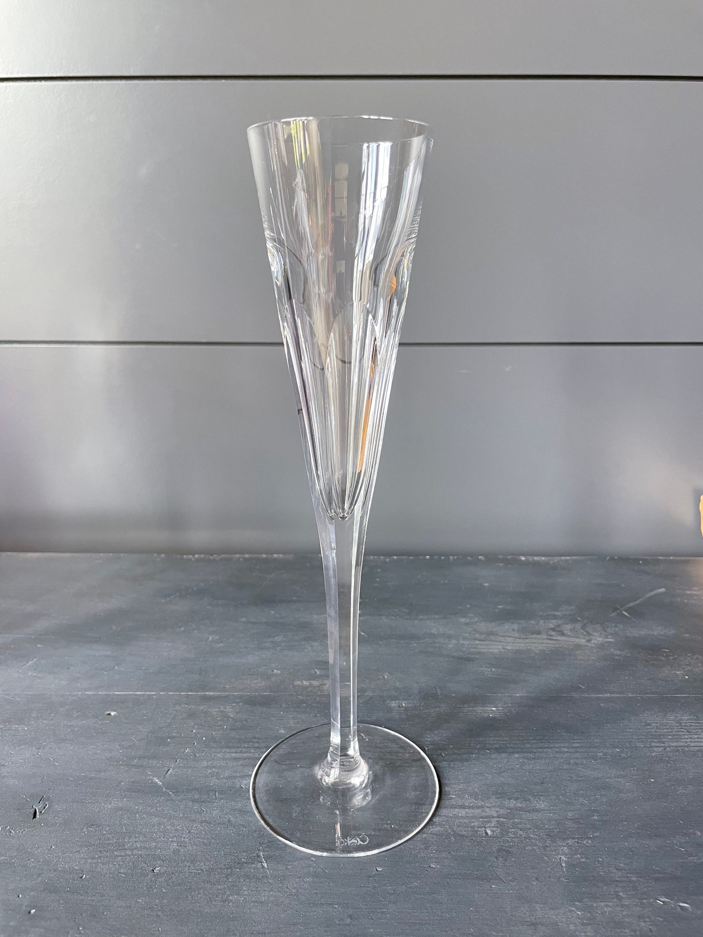 Pair of Ceska Full Lead Crystal Fluted Champaign Glasses - Etsy