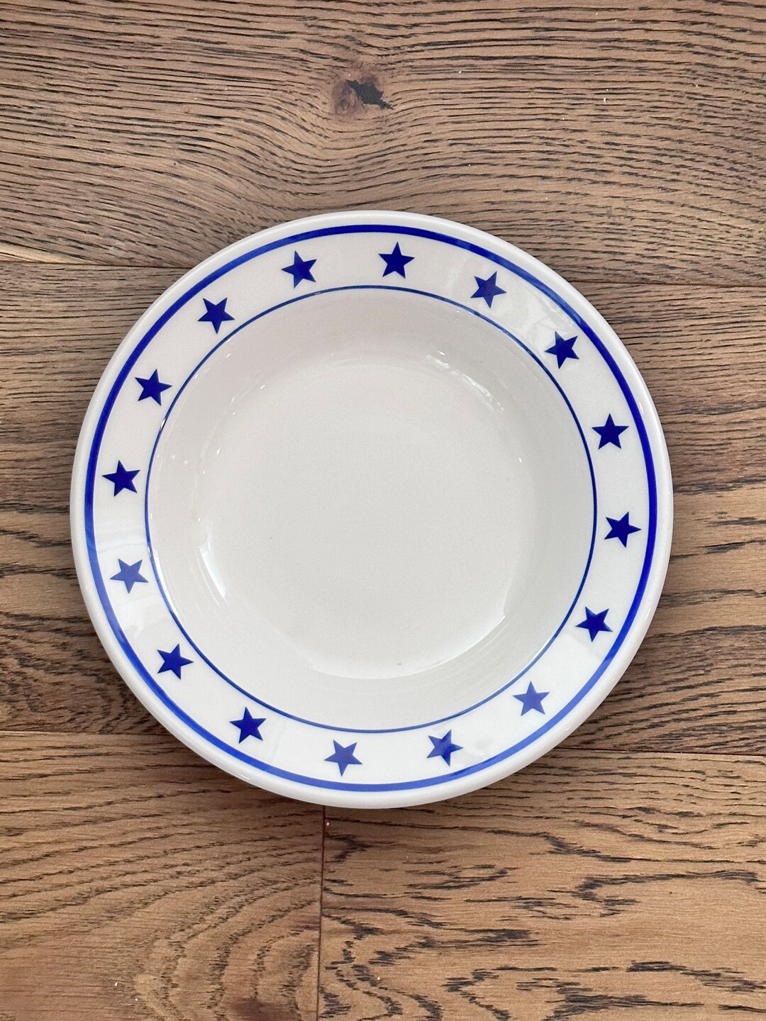 Vintage Homer Laughlin Restaurant Ware Rim Soup Bowl in manhattan Blue ...