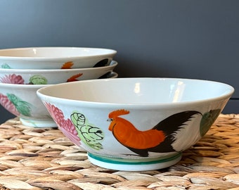 Vintage Rooster Bowls - Etsy