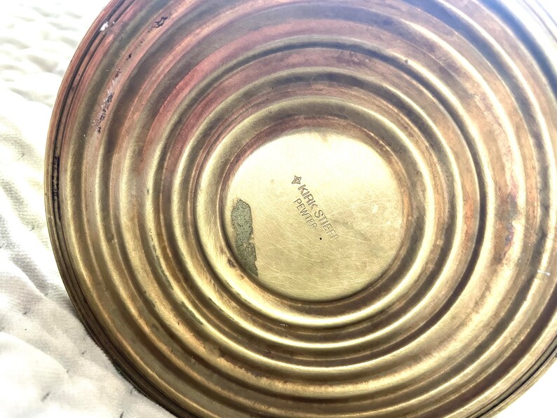 Kirk Stieff Pewter and Brass Candle Holder - Etsy