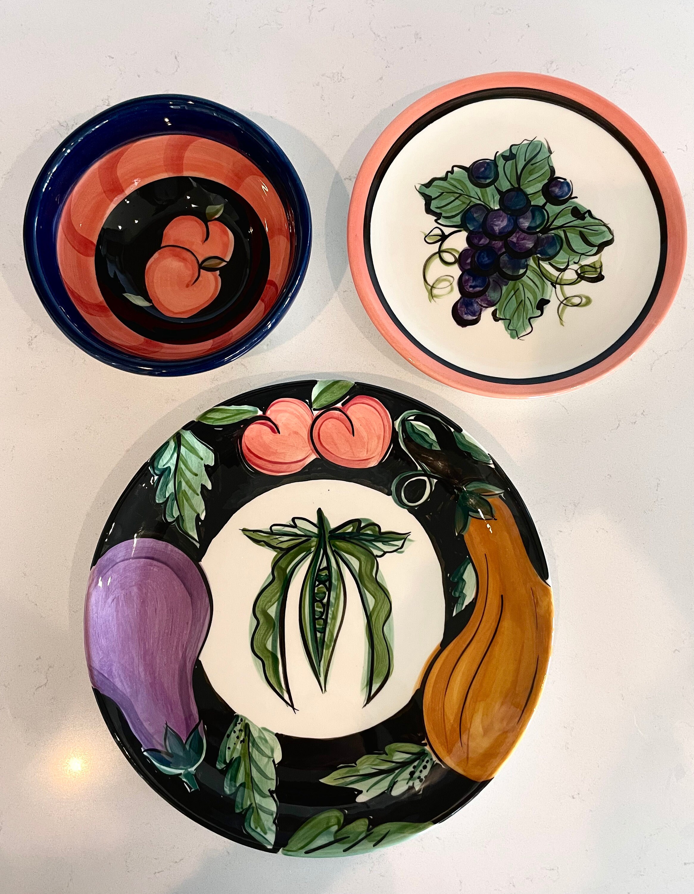 Vicki Carroll Studio Bon Appetite 3 Piece Setting-dinner Plate, Salad ...