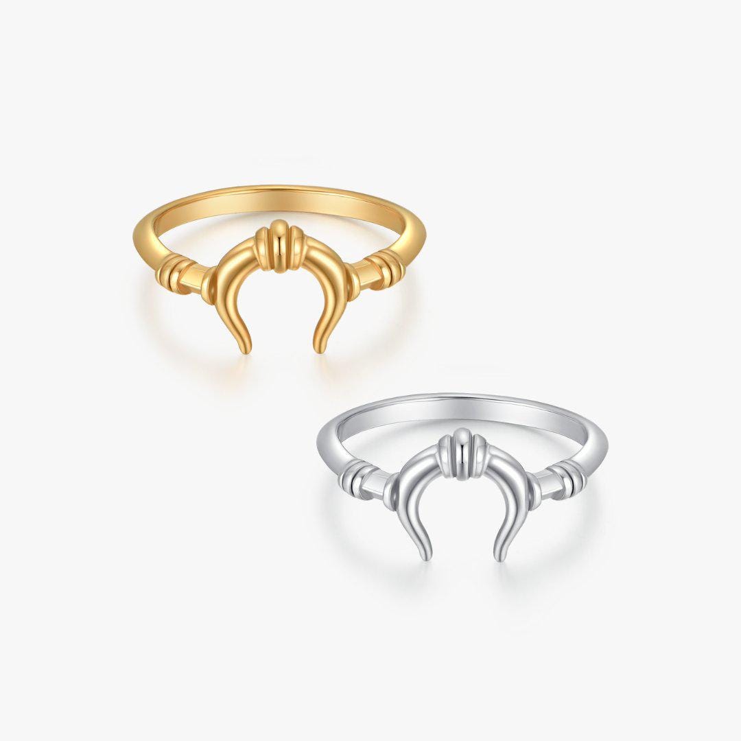 Lyre Ring 18K PVD Gold Plated Stainless Steel, Waterproof ...