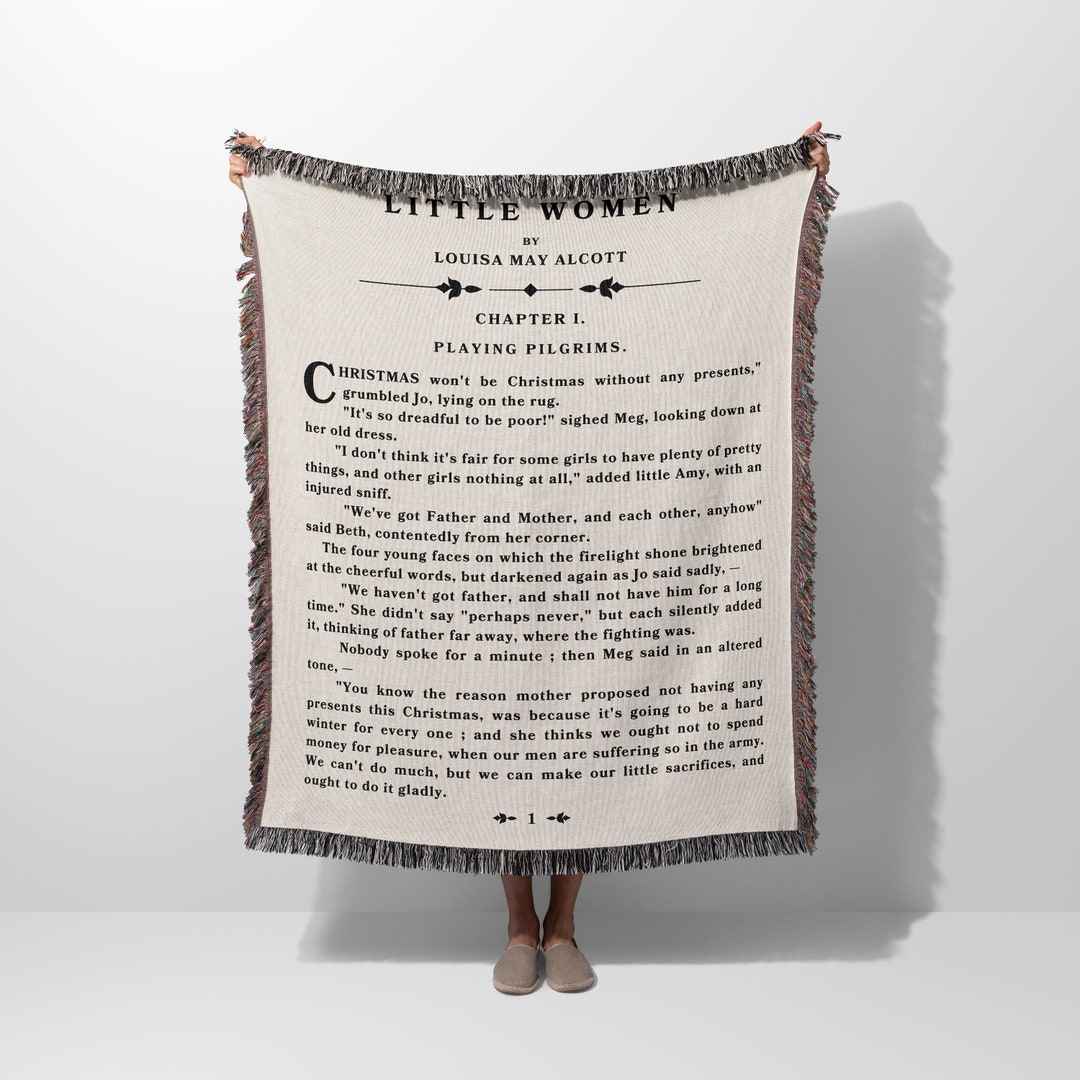 Little Women by Louisa May Alcott Throw Blanket Literary Home Decor ...