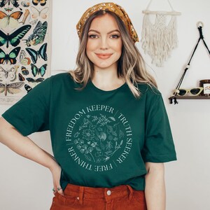 Free Thinker Freedom Keeper Truth Seeker Tshirt Botanical Homesteader T ...