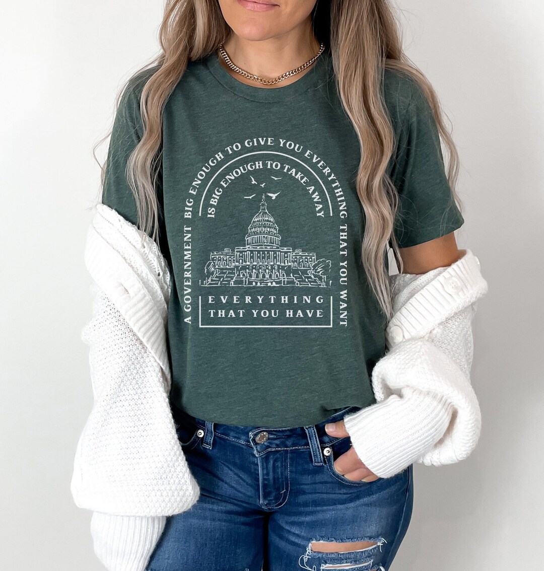 Big Government Tshirt Anti Big Gov Shirt Less Government More Freedom ...