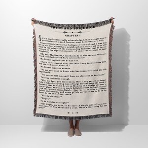 Custom Book Page Blanket Literary Home Decor Cute Reading Throw Blanket ...