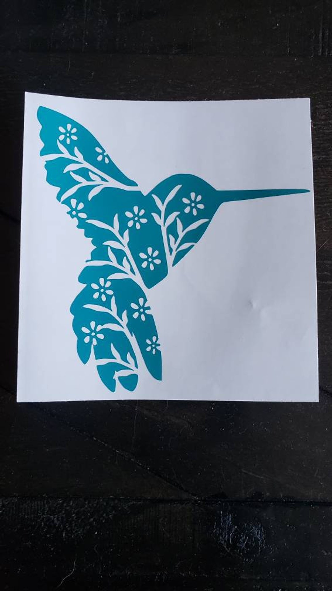 Hummingbird Vinyl Decal - Etsy