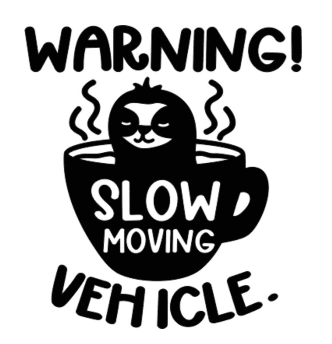 Slow Moving Vehicle Sloth Vinyl Decal - Etsy