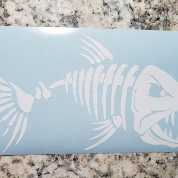 Fish Skeleton Boat Decal - Etsy