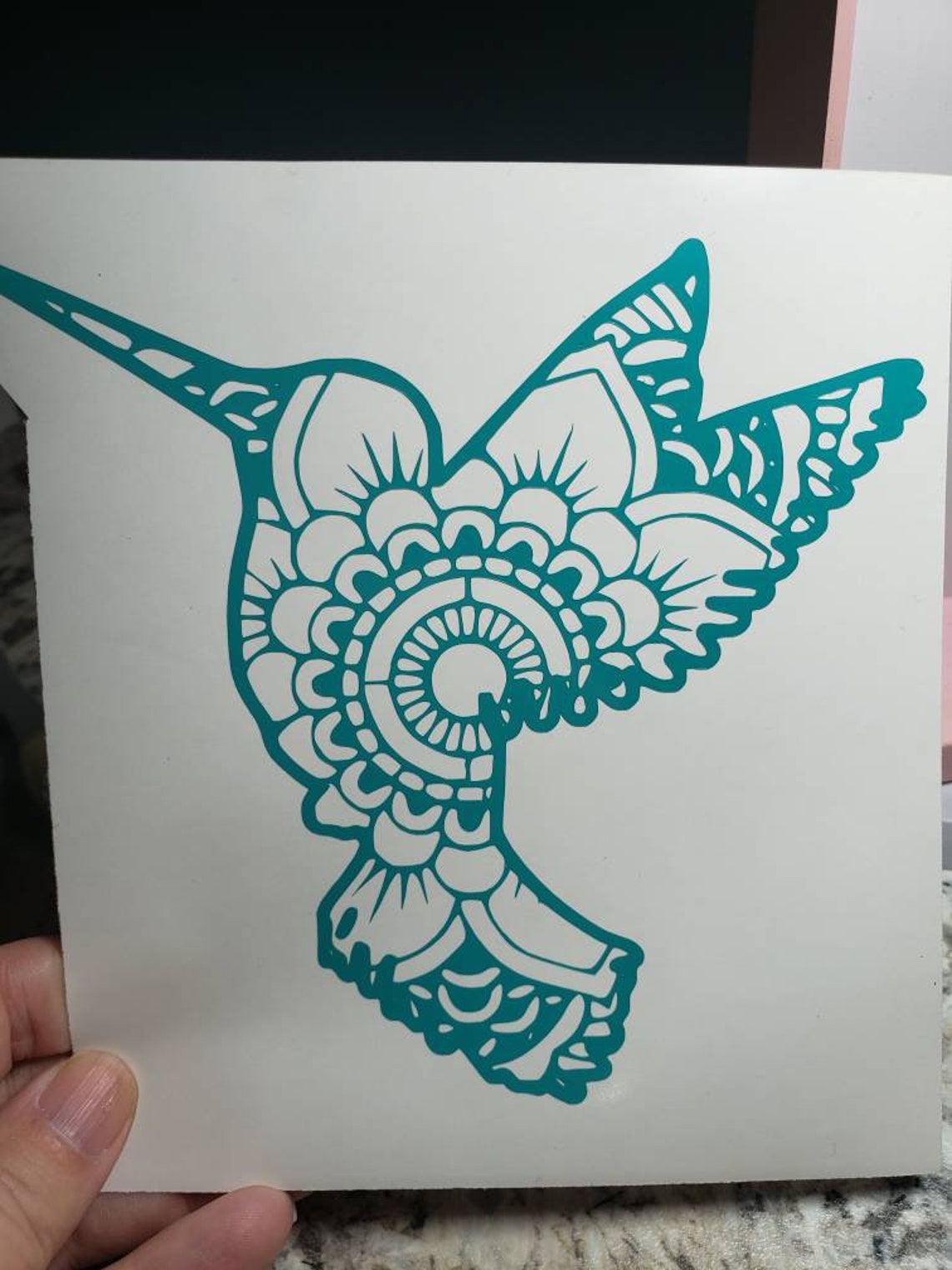 Mandala Hummingbird Vinyl Decal - Etsy