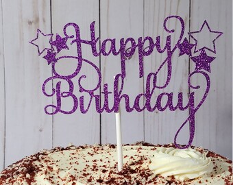 Purple Cake Topper | Etsy