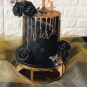 10" Round Cake Separator - Metallic Gold Cake Stand and Spacer ...