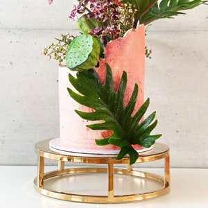 10" Round Cake Separator - Metallic Gold Cake Stand and Spacer ...