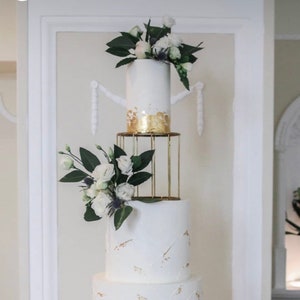 Gold Birdcage Cake Separator - Metallic Cake Spacer - Cake Riser - Bird ...