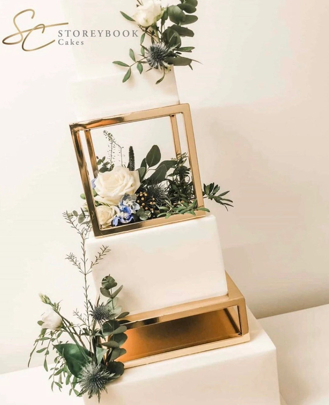 SQUARE Cake Separator Metallic Cake Spacer Wedding Cake - Etsy