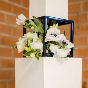 SQUARE Cake Separator - Metallic Cake Spacer - 6" Square Cake Riser ...