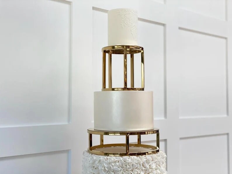 SET Metallic Square and Rectangle Cake Separator Metallic | Etsy