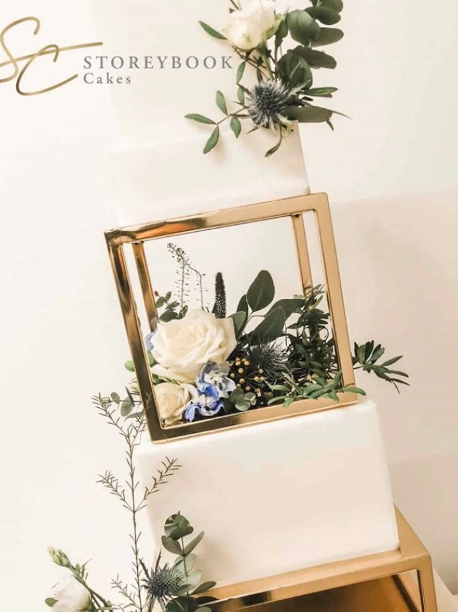 SQUARE Cake Separator Metallic Cake Spacer 6 Square - Etsy