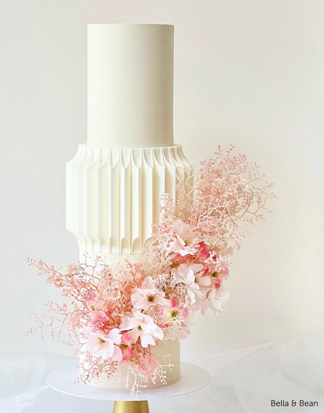 Round Fluted Cake Separator- Wedding Cake Spacer - Fake Cake Tier ...