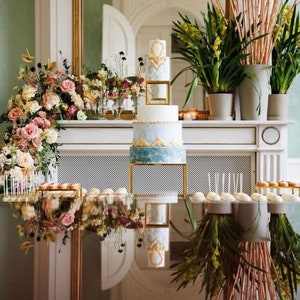 SQUARE Cake Separator - Metallic Cake Spacer - Wedding Cake Separator ...