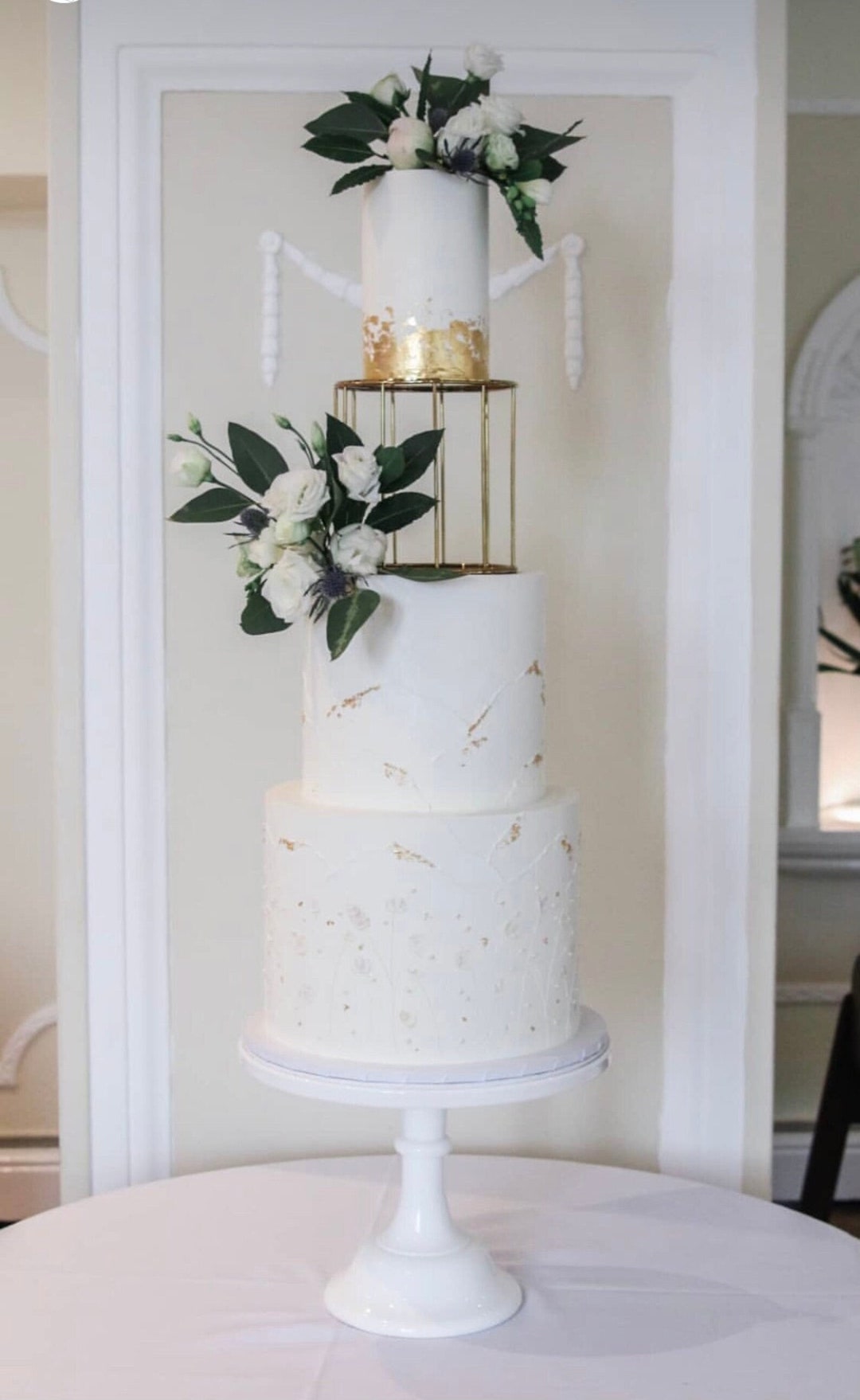 Gold Birdcage Cake Separator - Metallic Cake Spacer - Cake Riser - Bird ...