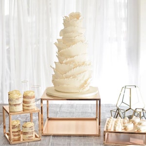 RECTANGLE Cake Separator - Metallic Cake Stand - Wedding Cake Separator ...