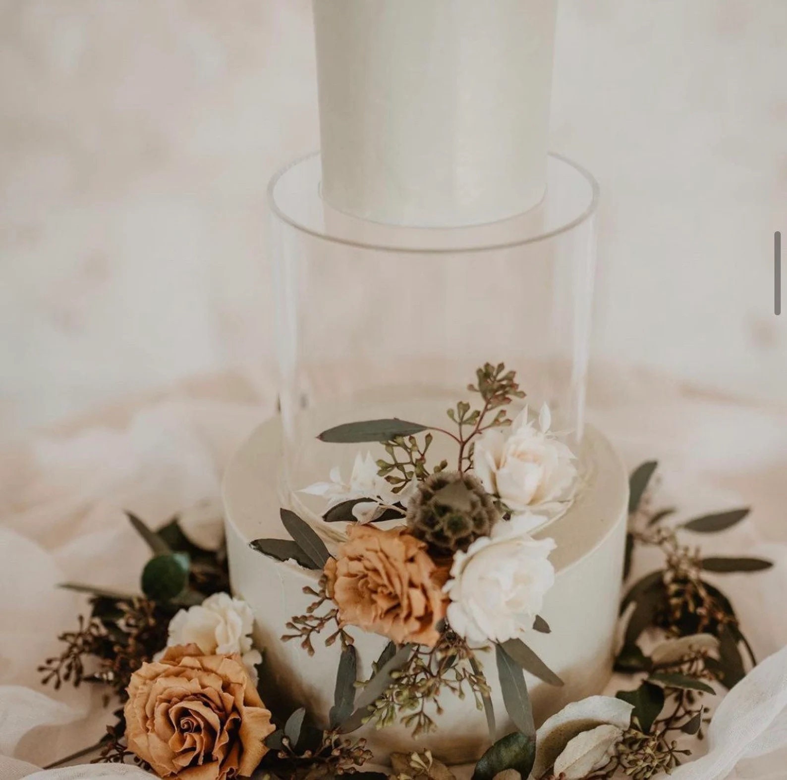 Square Cake Stand Fillable Acrylic Cake Spacer Cake - Etsy UK