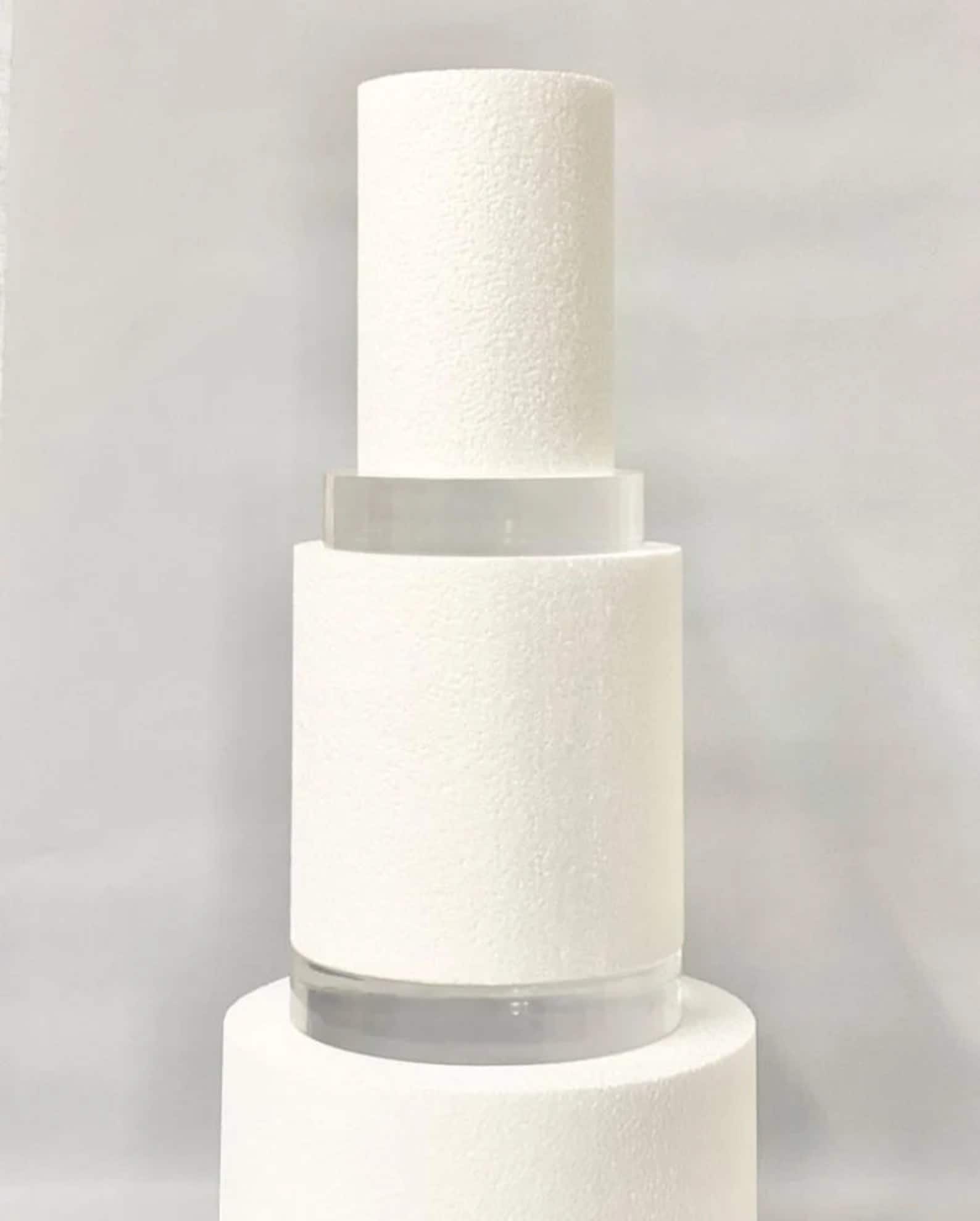ROUND 30mm Ultra Polished Acrylic Cake Separator - Transparent Cake ...