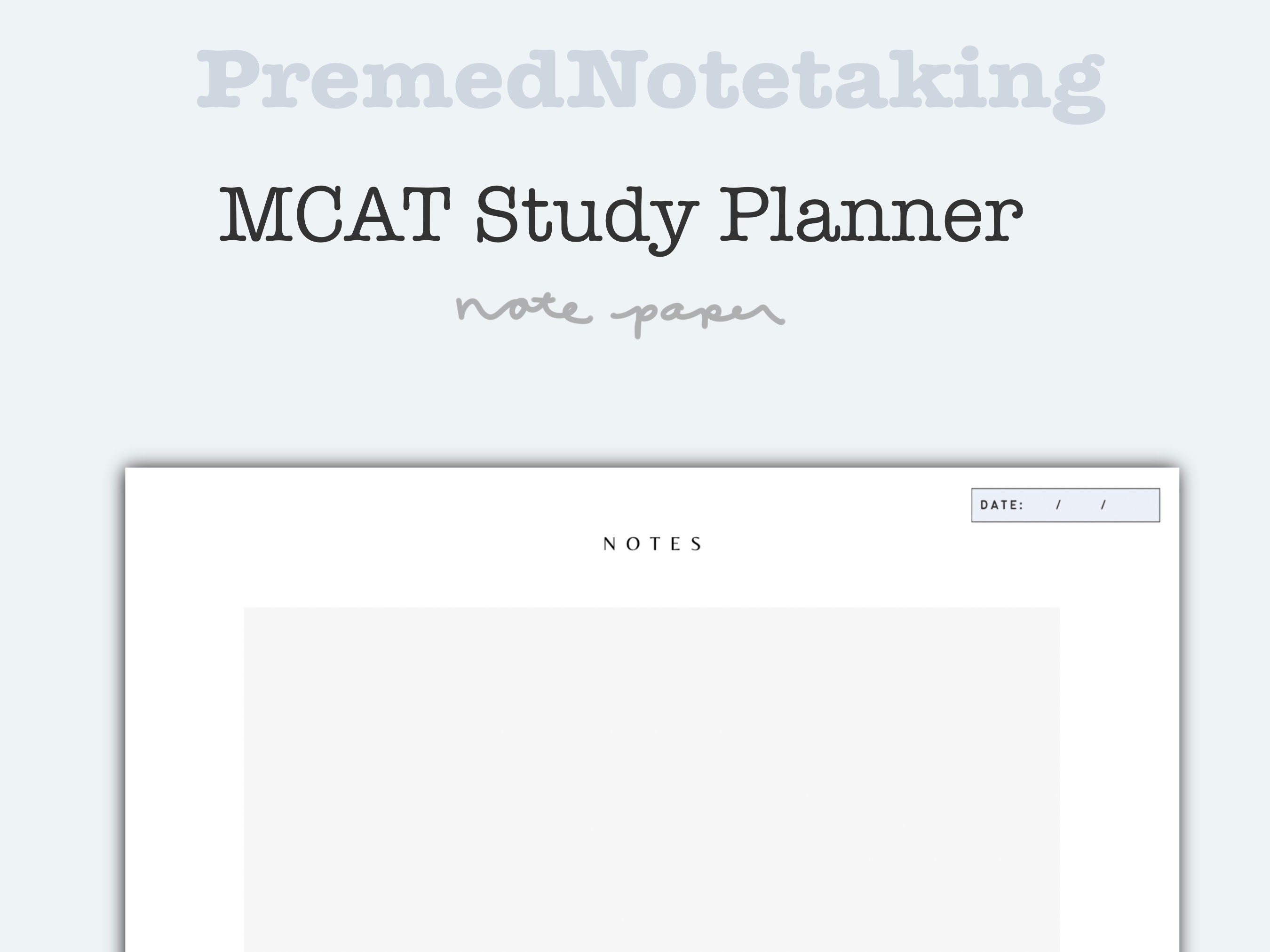 MCAT Study Planner Content Category 1D - Etsy