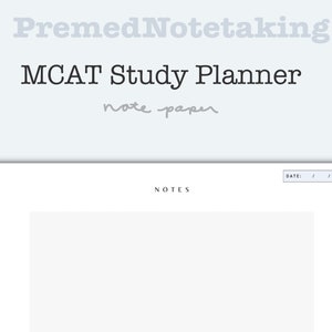 MCAT Study Planner Content Category 1B - Etsy