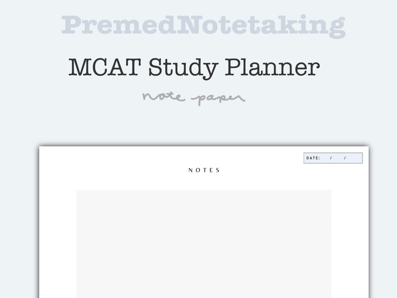 MCAT Study Planner Content Category 1B - Etsy