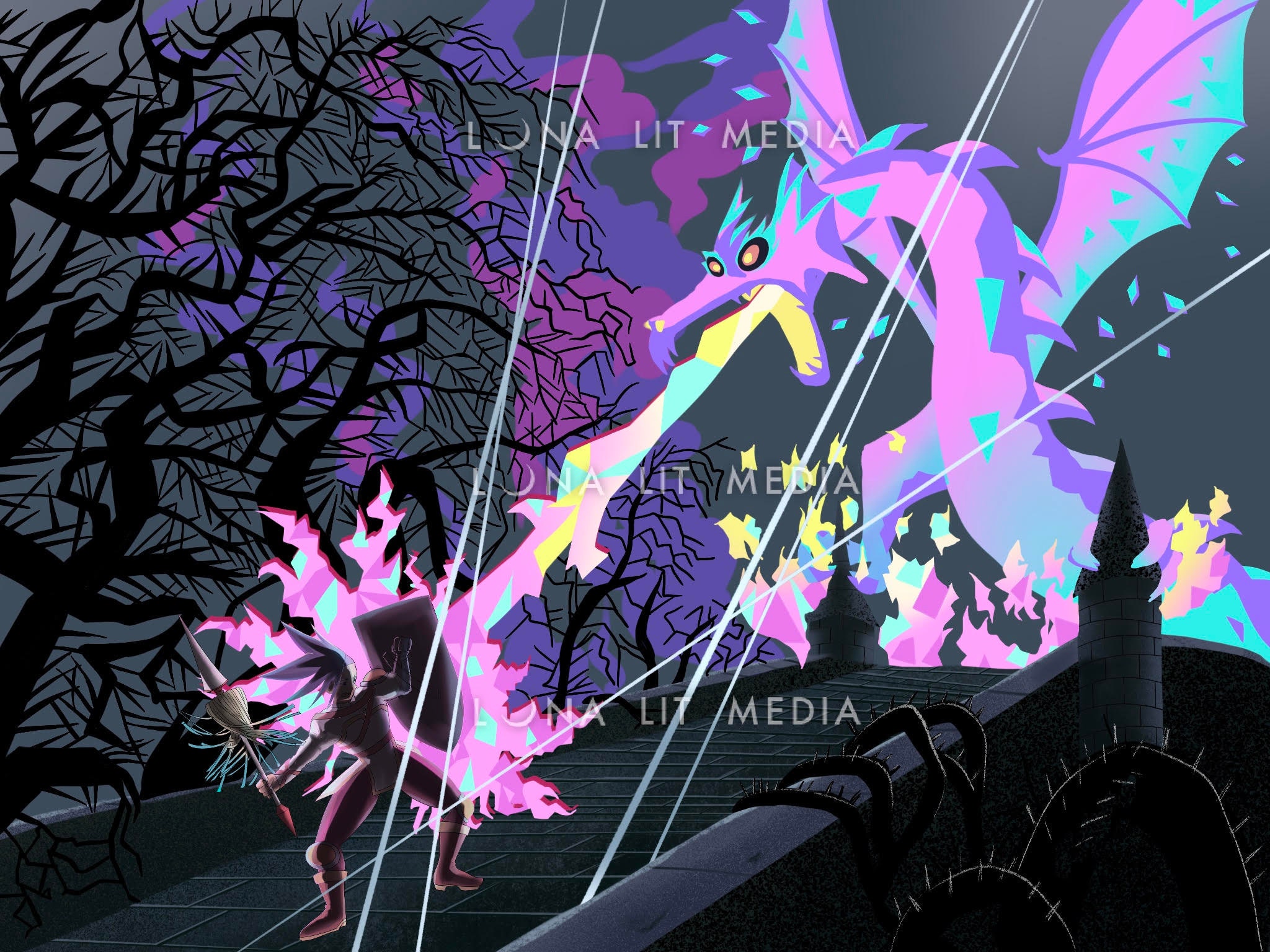 LIMITED EDITION PRINT Promare Dragon Poster Galolio Artwork | Etsy