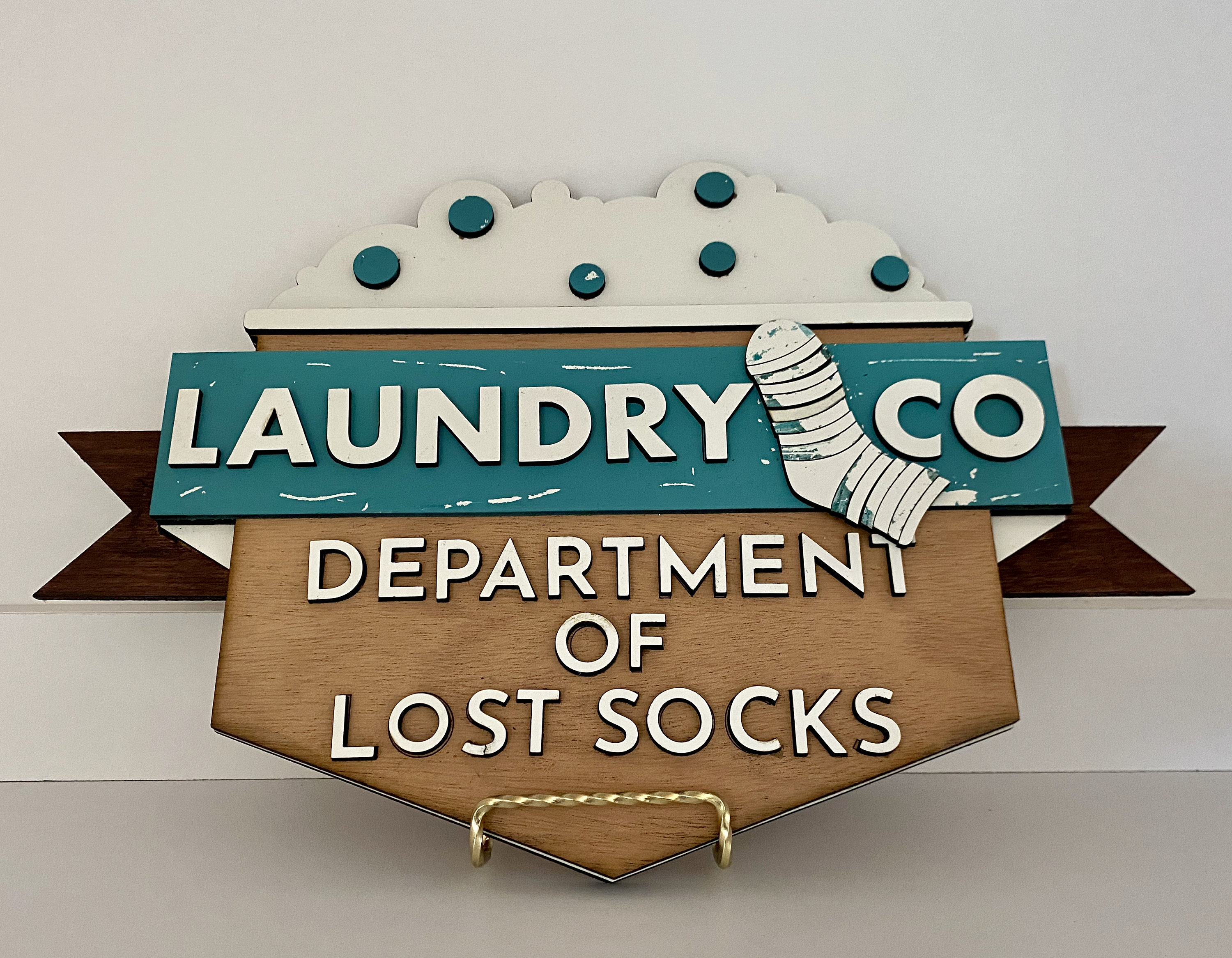 Department of Lost Socks Funny Wood Sign / Humorous Wooden Signage ...