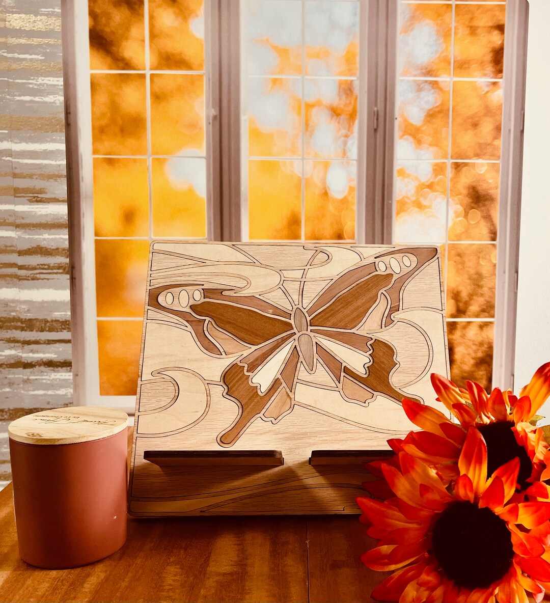 Solid Wood Butterfly Ipad/tablet/book Stand - Etsy