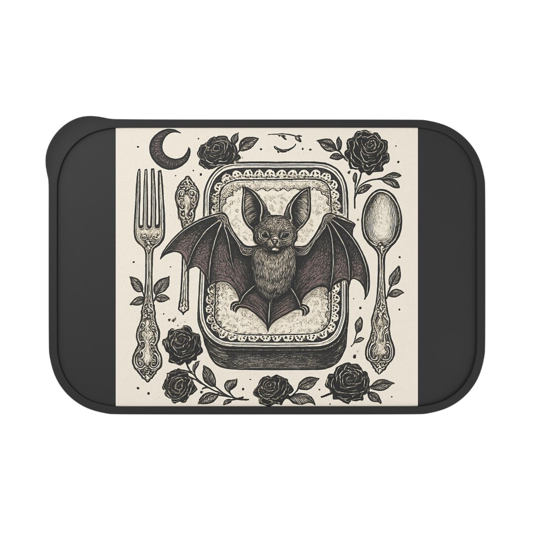 Gothic Bat Bento Box: Victorian Eerie Lunchbox, Plum & Black - Etsy