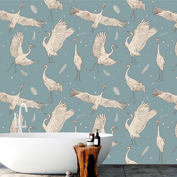 Blue Removable Wallpaper - Etsy