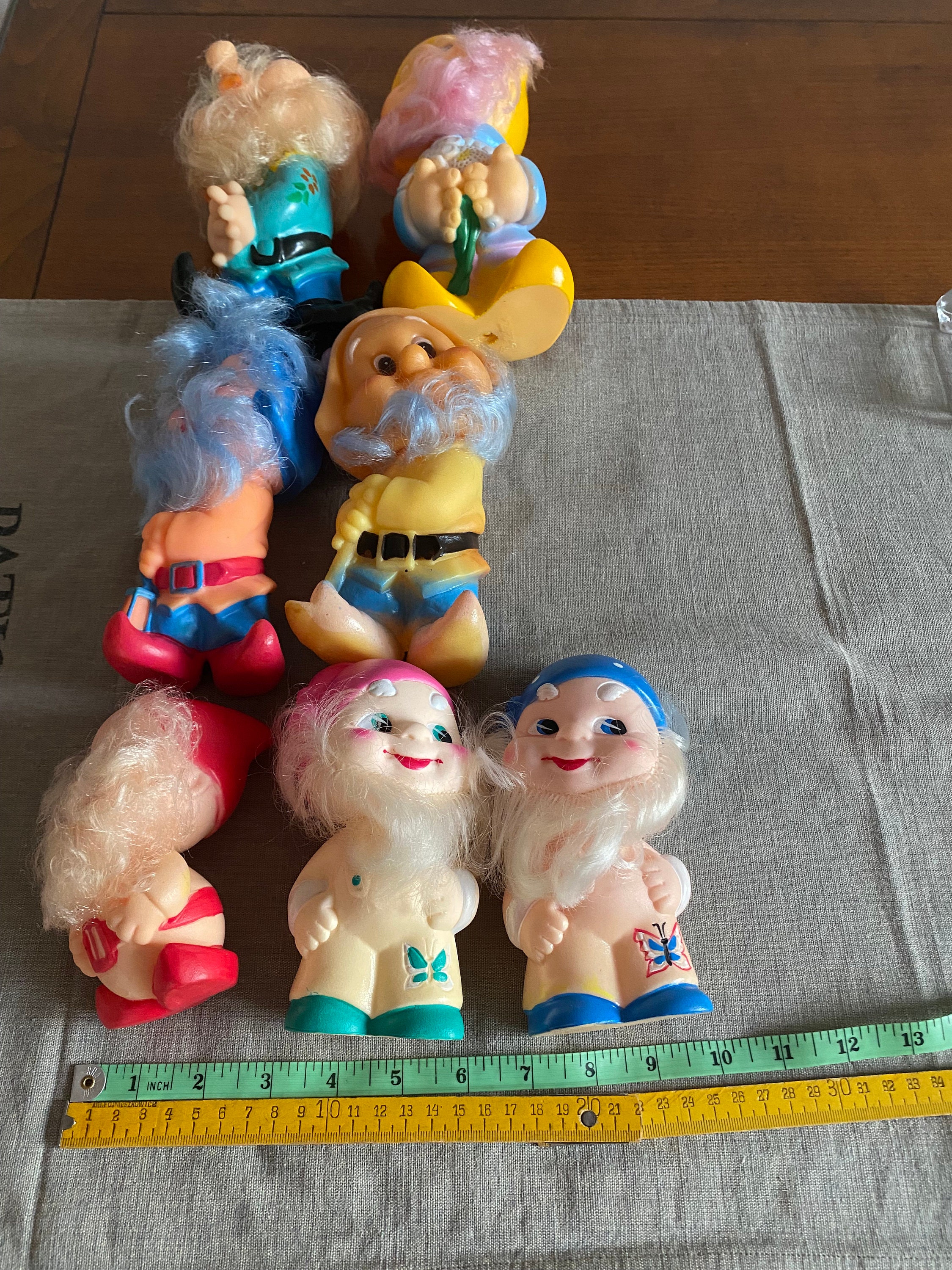 Set of 8 Soviet Rubber Toys Gnome Dwarf Leprechaun Vintage - Etsy