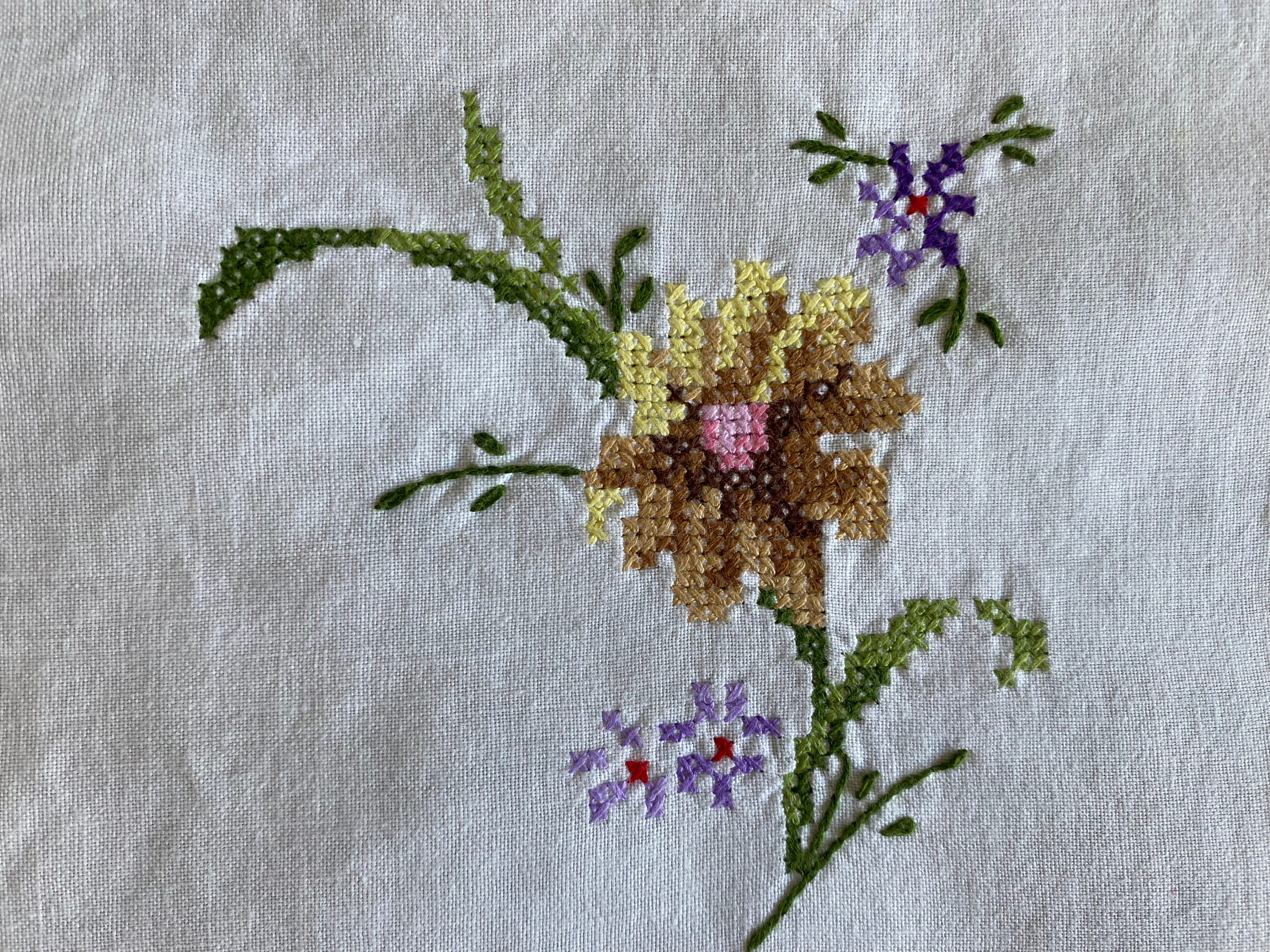 Set of 20 Vintage Hand Embroidery Fabric Scraps Hand Cross - Etsy