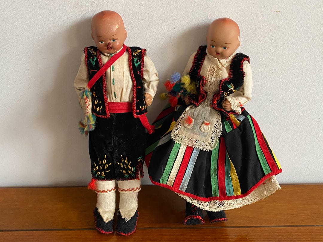 Old Collectible Dolls Pair Antique Composition Dolls Dolls Traditional ...