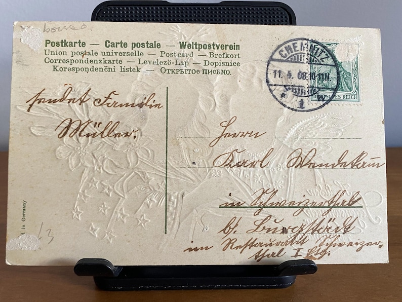 Antique German Postcard 1908 Confirmation Blessing – Embossed Religious ...
