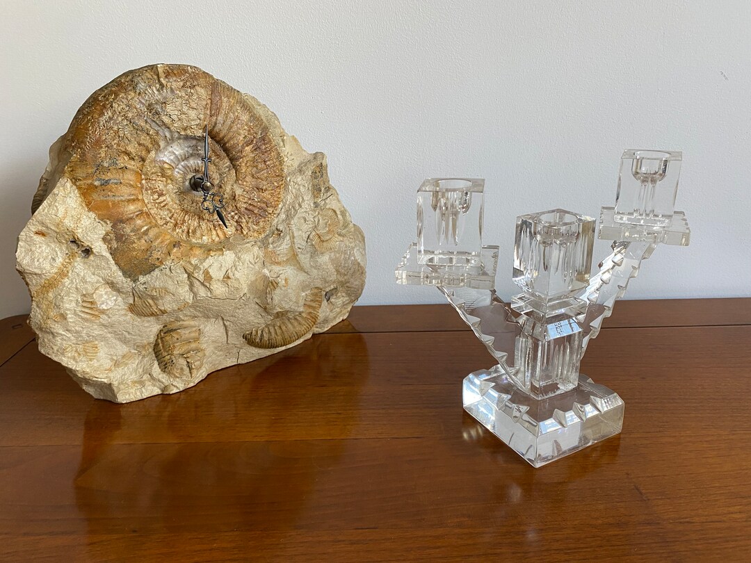 Clear Acrylic Plastic Lucite Candle Holder Vintage Decorative ...