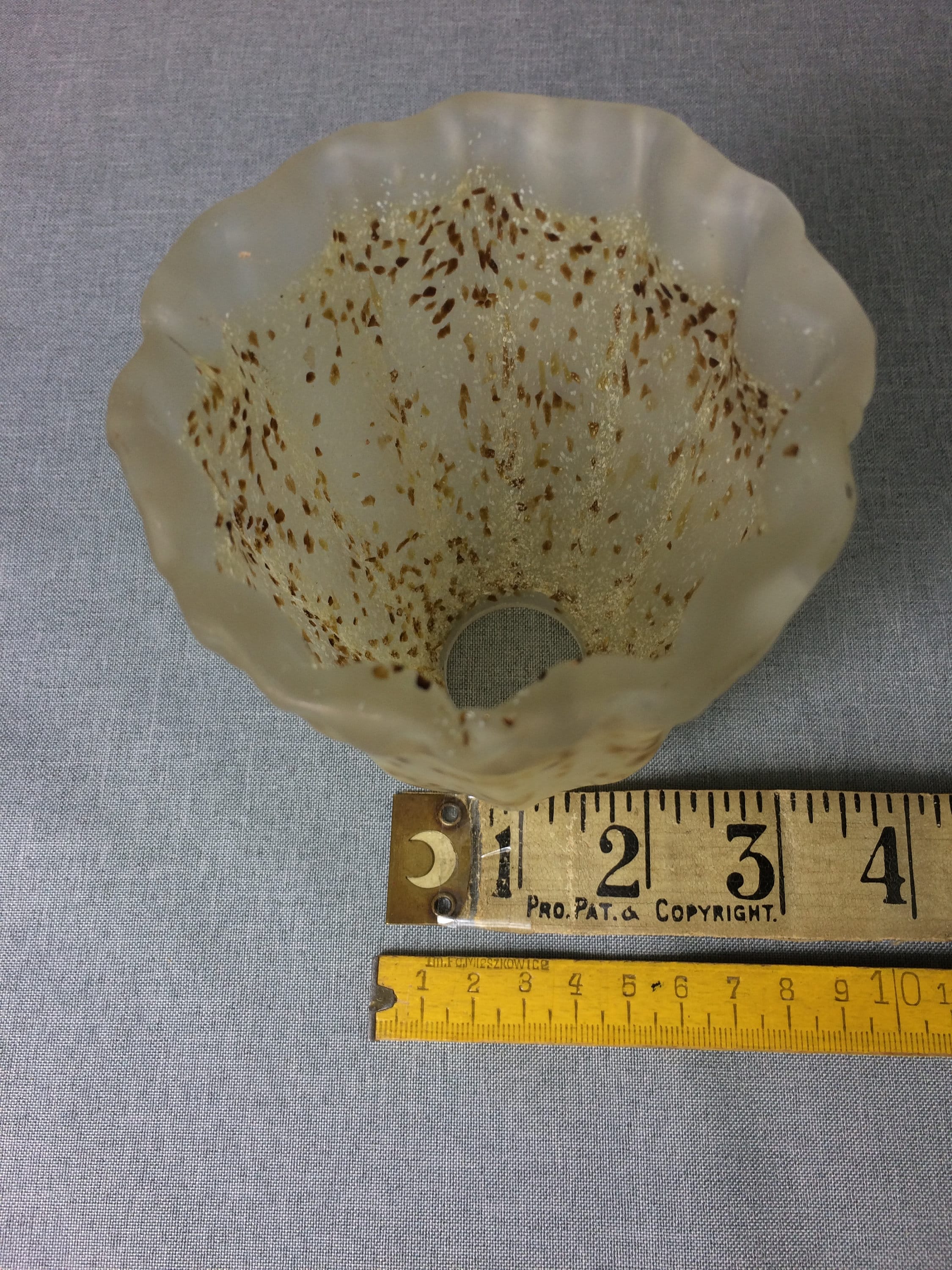 Vintage Glass Tulip Lamp Shade Spotted Mottled - Etsy