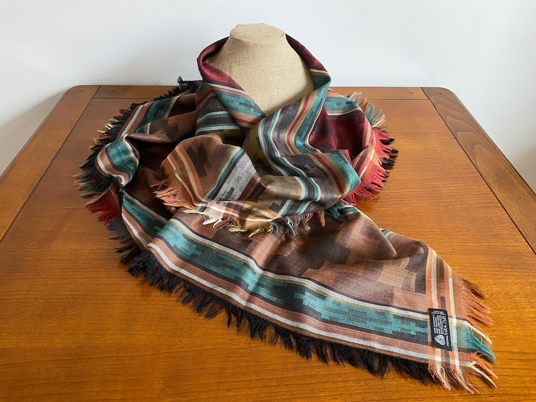 Scarf Wool Vintage Made in West Germany Multicolor Reine Schurwolle - Etsy